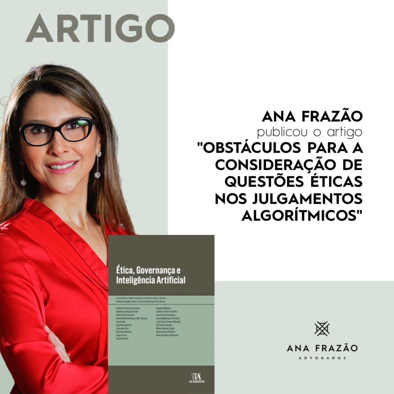 Ana Frazão publicou capítulo no livro “Ética, Governança e Inteligência ...